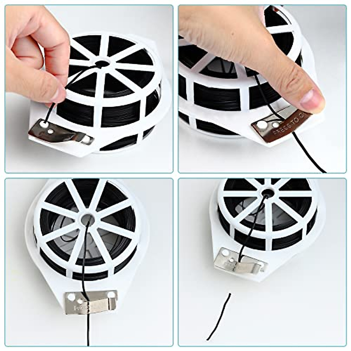 HONENCN Twist Ties Garden Plant Wires for Gardening Flower Vine Climbing and Office Organization with Built-in Cutter(328ft /100m) x1 Pack, Black。