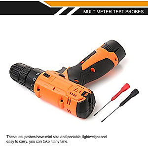 iplusmile Multimeter Tester Test Leads Test Probe Pins Multimeter Probes Tips, Extended Fine Point Tip Adapter Set Electronic Test Lead for Banana Plug Multimeter 2mm, 2pcs