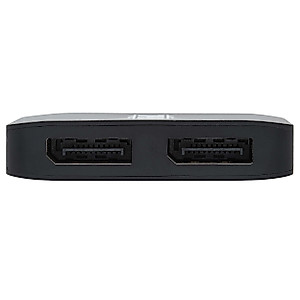Tripp Lite USB-C Two-Monitor DisplayPort Adapter, Windows & MacBook Pro, 8K @ 30Hz 4:4:4 Single Output, 4K @ 60Hz 4:4:4 Dual Output, HDCP 2.2, HDR, DP 1.4 Alt Mode, 3-Year Warranty (U444-2DP-MST4K6)