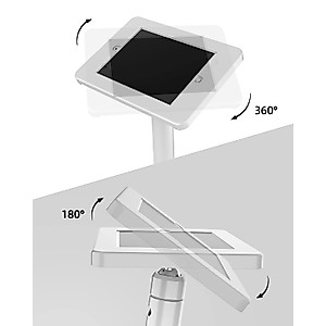 Beelta Tablet 10.2 Floor Stand Kiosk Compatible with 10.2 iPad 7 8 9 Anti Theft Key Lock Swivel BSF301T