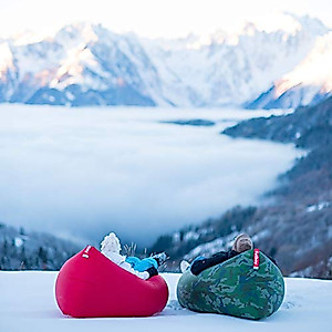 Fatboy Lamzac the Original Version 1 Inflatable Lounger with Carry Bag, Inflatable Couch for Indoor or Outdoor Hangout or Lounge Air Chair - Aqua Blue