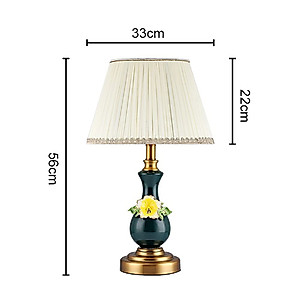 Creative Glazed Ceramic Table Lamp American Pastoral Bedroom Bedside Lamp Large Table Lamps for Living Room Coffee Table Desk Lamp Desk Night Lamp