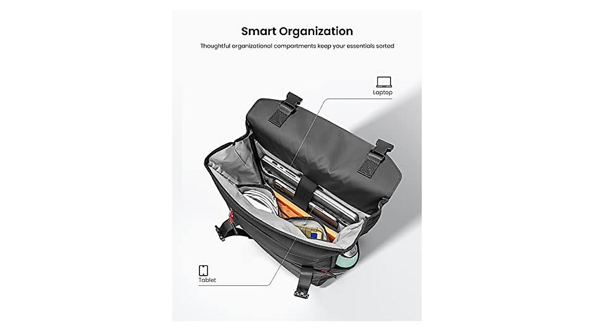tomtoc Slim Water-Resistant Backpack for 13-16 Inch Laptops