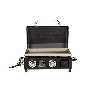 PIT BOSS PB2BSPD Sportsman Tabletop Portable Gas Griddle, 2 Burner, Black