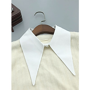 Verdusa Women's False Collar Lapel Detachable Blouse Collar Choker Necklace White One Size