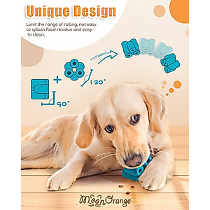 Moonorange Treat Dog Toy, Dog Chew Toys for Aggressive Chewers, Interactive Slow Feeder Dog Toys, Durable Fillable Toy Collection, Frozen Feeding Dog Toy for All Breed Sizes (Blue)