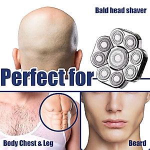 Universal Replacement Heads for Blade,Replacement Blades Compatible with Most Major Head Shaver Brands, Easy-to-Install Electric Razor Shaver Heads for Bald Men. (9 Silver)