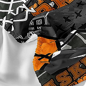 BailiPromise Basketball Sports Microfiber Flat Fitted Sheets Set for Children Graffiti Style Soft Bed Sheets Basketball Frames Kids Sheets Set Twin Size 1 Fitted Sheet, 1 Flat Sheet, 2 Pillow Cases