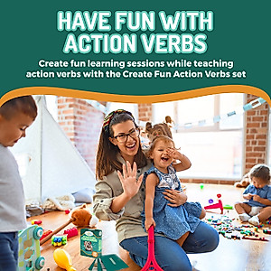 Action Verbs Flash Cards - 50-Piece Educational Flash Cards for Speech Therapy and Home Schooling - Thick and Durable Vocabulary Builder Flash Cards for Kids and Adults