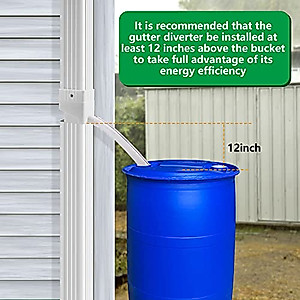 Rainwater Collection System-Rainwater Collection Diverter Connector System-Raindrop Rainwater Colander Kit for Hose for Diverting Water Fits 2’’ x 3’’ Standard Downspout