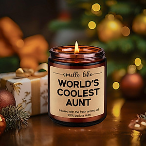 GSPY Cool Aunt Candles - Gifts for Aunt - Aunt Gifts from Niece, Nephew - Cool Aunt Gifts, Aunt Candle - Aunt Birthday Gifts - Funny Christmas Gifts for Aunt, Auntie - Best Aunt Ever Gifts