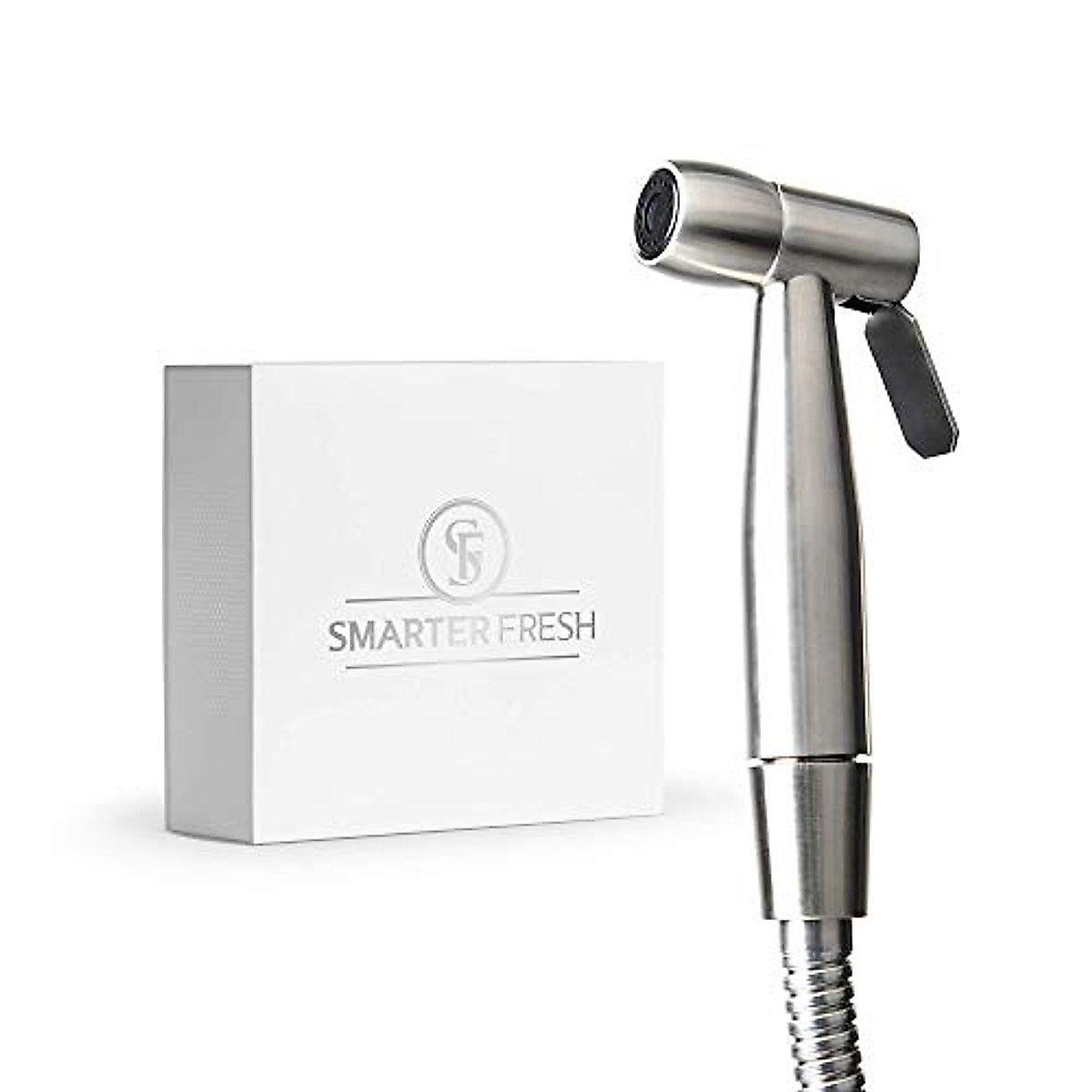 Easy-Install Cloth Diaper Sprayer for Toilets – Luxury Handheld Bidet Attachment – Multi-Use Toilet Faucet with Simple Pressure Control (Curved Sprayhead)