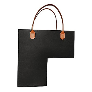 2Pieces Stair Organizer Basket Felt for Wooden Staircase, Black and Gray, as described