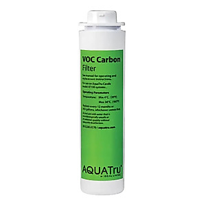 AquaTru Carafe Replacement VOC Filter with (Stage 4) for AquaTru Carafe Countertop Reverse Osmosis Water Filter Purification System | Certified to remove PFAS and other chemicals