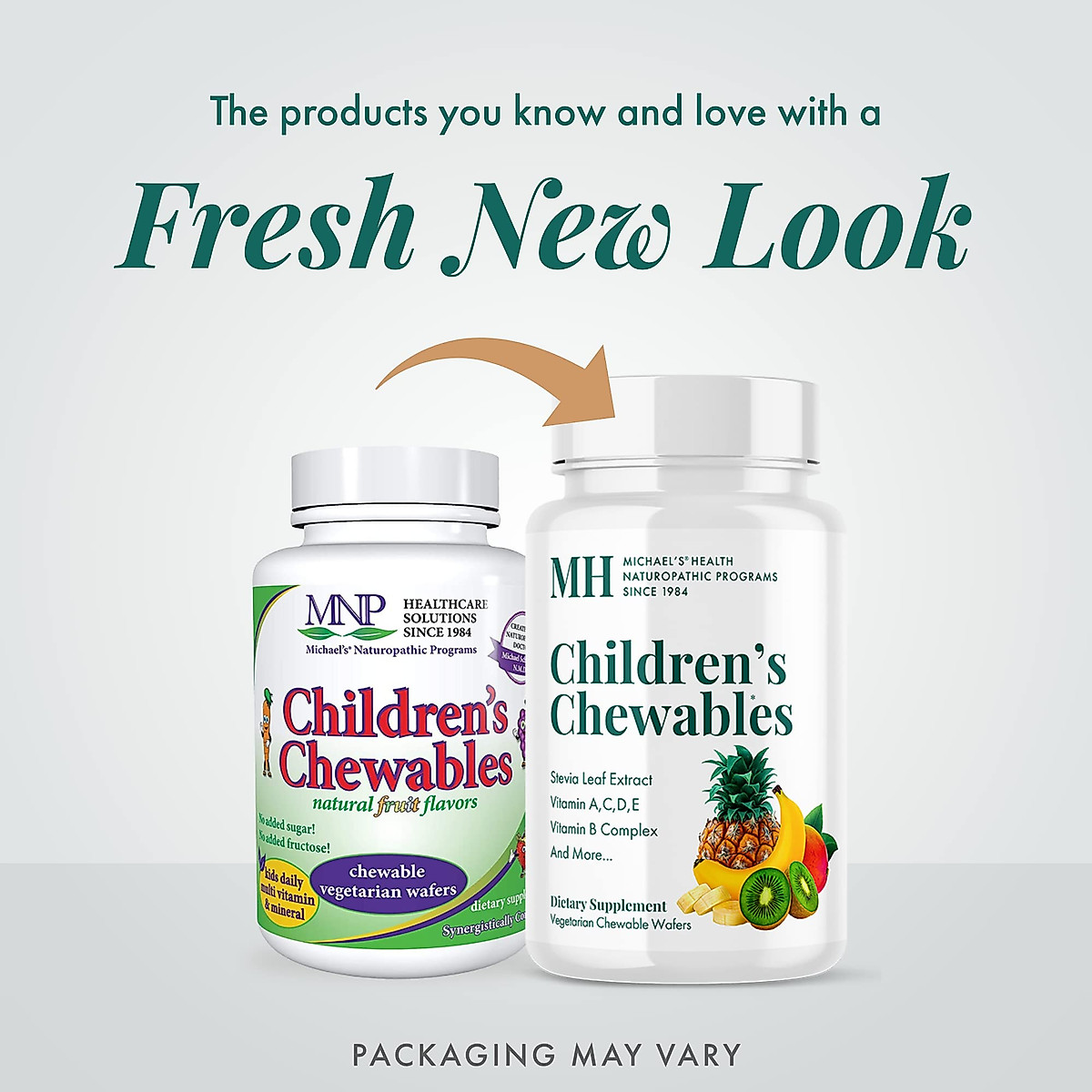 MICHAEL'S Health Naturopathic Programs Children’s Chewables - 60 Vegetarian Wafers - Fruit Punch Flavor - Multivitamin & Mineral Supplement - Kosher - 30 to 60 Servings
