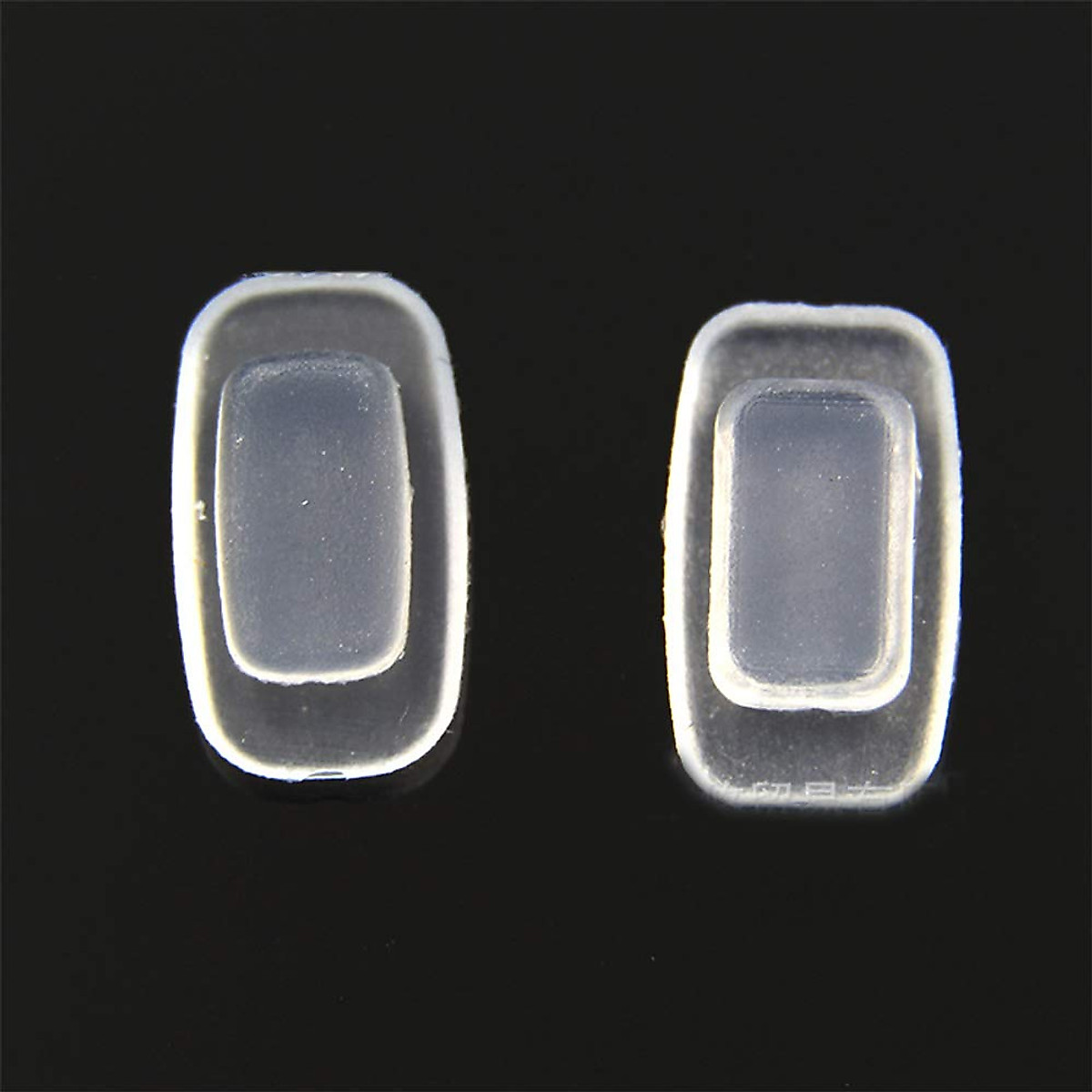 Eyeglass Nose Pads Pieces 11mm 4Pairs Replacement Square Rectangle Push Slide Slip in Silicone Nosepads for Eye Glasses Eyeglasses Sunglasses Costa Maui and More