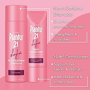Plantur 21#longhair Nutri-Caffeine Women's Long Hair System with Keratin and Biotin: Strengthen and Nourish, Shampoo (6.76 fl oz), Conditioner (5.92 fl oz)