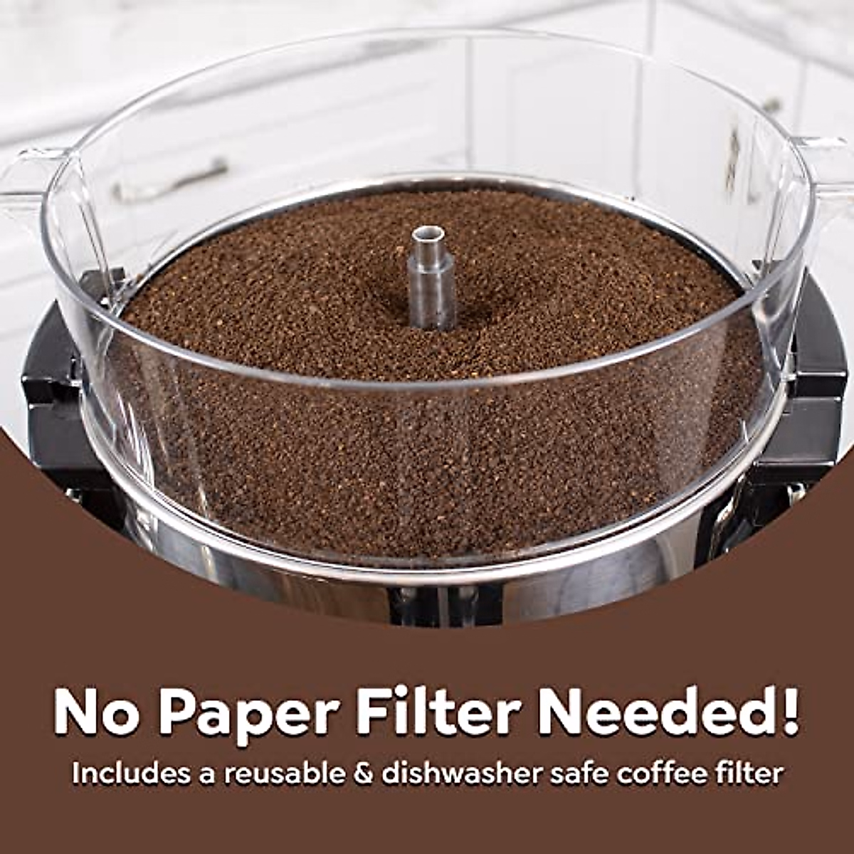 HomeCraft 40 Cup Coffee Urn and Hot Beverage Dispenser with Quick-View Brewing and Dripless Faucet, Stainless Steel