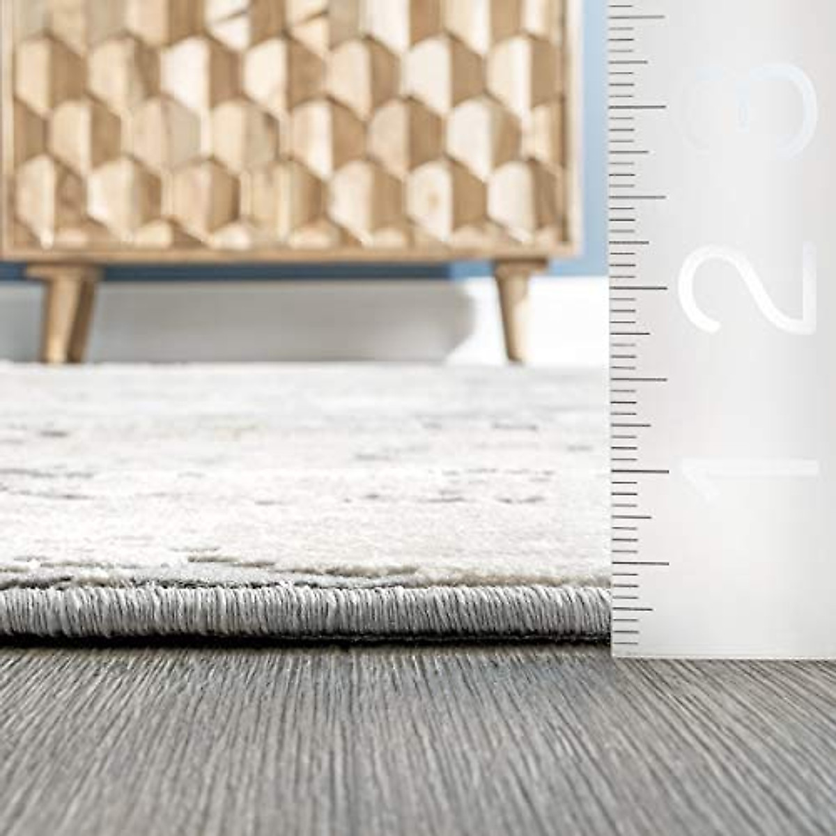 nuLOOM Abstract Contemporary Motto Runner Rug, 2' x 8', Beige