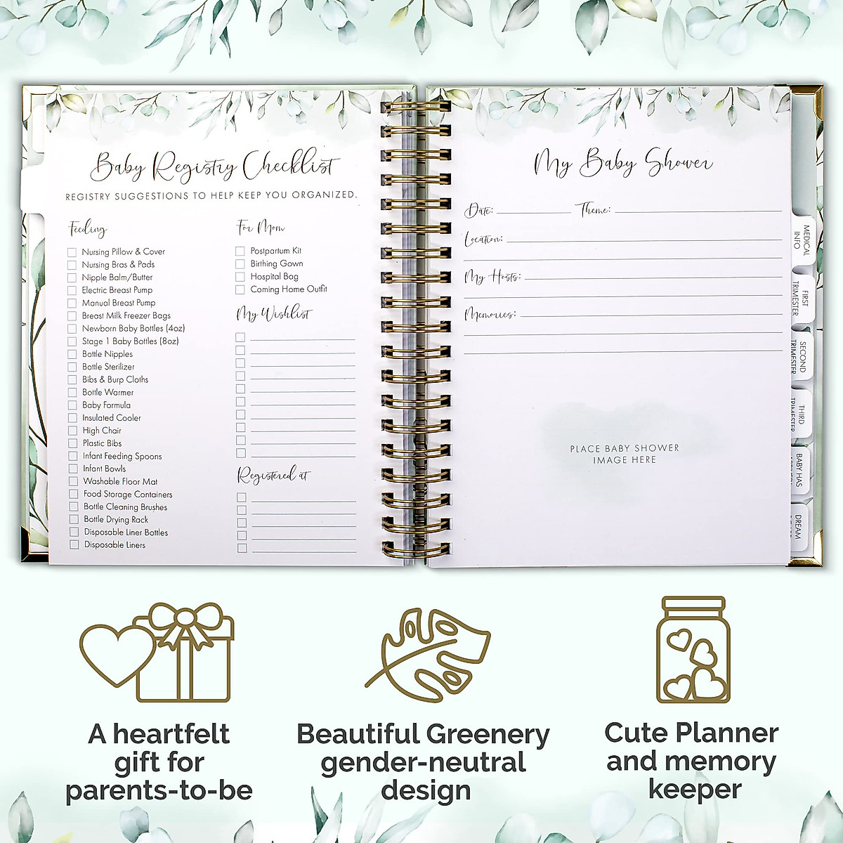 ZICOTO Pregnancy Journal and Memory Book with Stickers and Keepsake Pocket - Lovely Must Have Gift for First Time Moms to Be - The Perfect Planner to Track Your Little Ones Life-Changing Journey