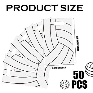 Yeaqee 50 Pieces Volleyball Gift Bags with Handle Volleyball Treat Bags Volleyball Cellophane Bags Candy Volleyball Party Favors for Team Birthday Decoration Gift Sport Volleyball Themed Party Supply