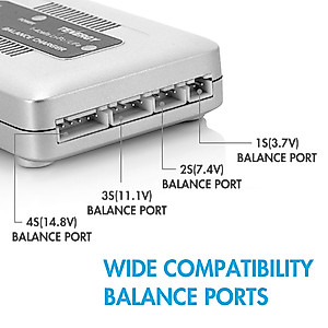 Tenergy TN267 1-4 Cells Li-Po/Li-Fe Balance Charger and Lipo Charging Bag for Airsoft & RC Car Battery Packs with 1S to 4S XH Type Balance Connector