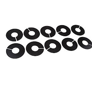 10Pack Clothing Rack Size Dividers Wardrobe Round Hangers Dividers, Black