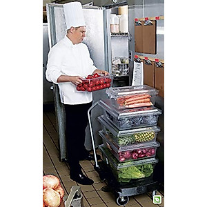 Rubbermaid Commercial Products Food Storage Box/Tote for Restaurant/Kitchen/Cafeteria, 2.75 Gallon, White (FG369000WHT)