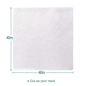 Dimora Calcium Alginate Wound Dressing, 4'' x 4'' Patches,10 Individual Sterile Pads, Soft and Highly Absorbent Dressing Gauze, Non-Stick Padding