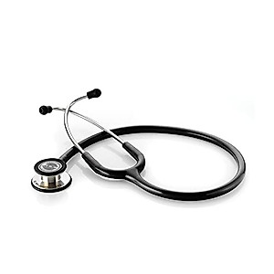 ADC Adscope 608 Premium Convertible Clinician Stethoscope with Tunable AFD Technology, For Adult and Pediatric Patients, Lifetime Warranty, Black