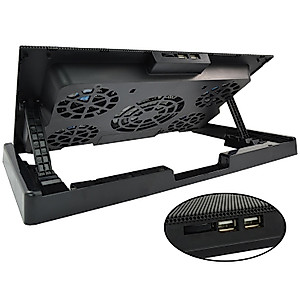 AABCOOLING NC81 - Laptop Cooling Tray with 5 Fans and Blue Backlight, Laptop Fan Cooler, Laptop Lap Fan, Gaming Laptop Cooling, Laptop Knee Stand