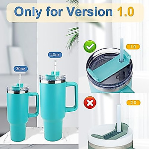 Riian 2023 Silicone Spill Proof Stopper Set, Compatible with Stanley Cup 1.0 40oz & 30oz,Prevent cup leakage, Accessories Including Straw Cover Cap, Square Spill Stopper and Round Leak Stopper