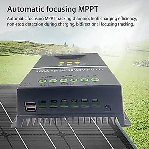 PWM 100A 12V 24V 36V 48V Solar Panel Charge Controller Solar PV Battery Charger with LCD MPPT Solar Controller