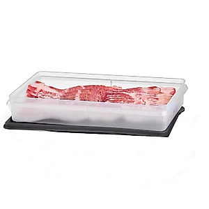 New Tupperware Tupperware Snack Stor Jr Cold Cut Bacon Container Keeper in Black Seal
