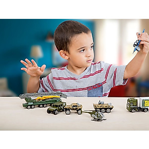 Big Daddy Die-Cast Metal Special Operations Heavy Fire Kids Toy Military Air Craft Play Set Over 40 Pieces Included in This Imaginary War Zone