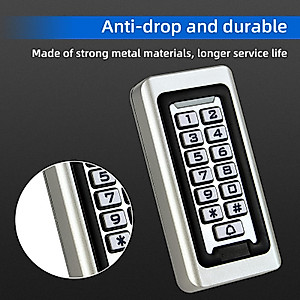 Retekess T-AC03 Security Access Control Keypad,RFID Keypad,Door Access Control,Stand-Alone Keypad,2000 Users,Wiegand 26-bit,Support Proximity RFID Card