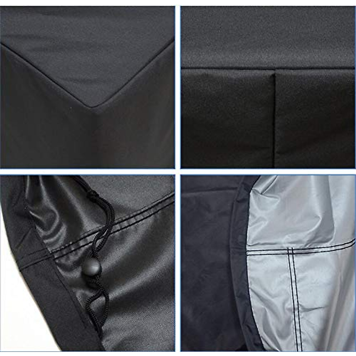 FLR 66x36x27in Patio Table Cover Veranda Rectanguler Black Waterproof Outdoor Dinner Protector Dust-Proof Table Desk Cover Furniture Covers with Storage Bags for Garden Outdoor Indoor Furniture Table