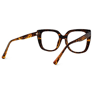 Zeelool Stylish Oversized Square Glasses with Non-prescription Clear Lens Eyewear for Women Brenda ZOP02126-01 Mauve