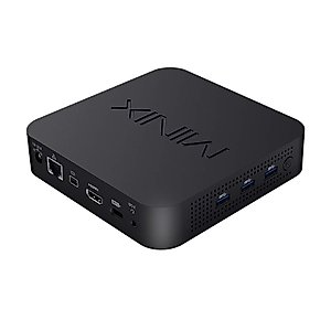 MINIX NEO J50C-8SE, 8GB/240GB Intel Pentium Silver Mini PC with Windows 11 Pro (64-bit) [Dual-Band Wi-Fi/Gigabit Ethernet/4K @ 60Hz/Triple Display/USB-C/Auto Power On/Vesa Mount]