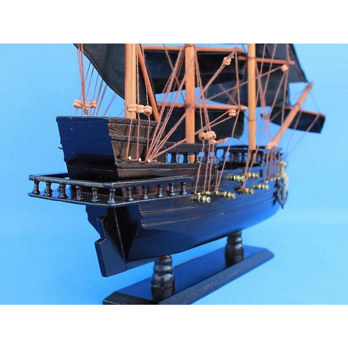 Hampton Nautical Wooden John Halsey Charles Pirate Ship Model, 20"
