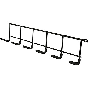 Crawford CMHD-6 6 Hook Household Hanger, Black,Large