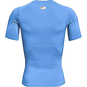 Under Armour Men's Armour HeatGear Compression Short-Sleeve T-Shirt , Carolina Blue (475)/White, Medium