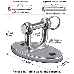 SELEWARE 1000 lb Capacity Wall Ceiling Mount Bracket for Suspension Strap Trainer, Suspension Kit for Yoga Swing, Hanging Hardware for Battle Ropes, Woss Suspension, Olympic Rings, Gym Accessories