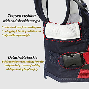 Baby Walker Toddler Walking Assistant, Deralaon Handheld Stand Up and Walking Learning Leash Kids Safety Breathable Walking Harness Walker for Baby 6-27 Months (Red)