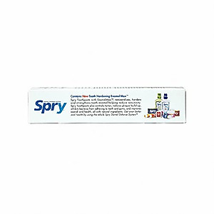 Spry Xylitol Toothpaste, Fluoride-Free, Natural Peppermint, Anti-Plaque and Tartar Control, 5 oz (Pack of 6)