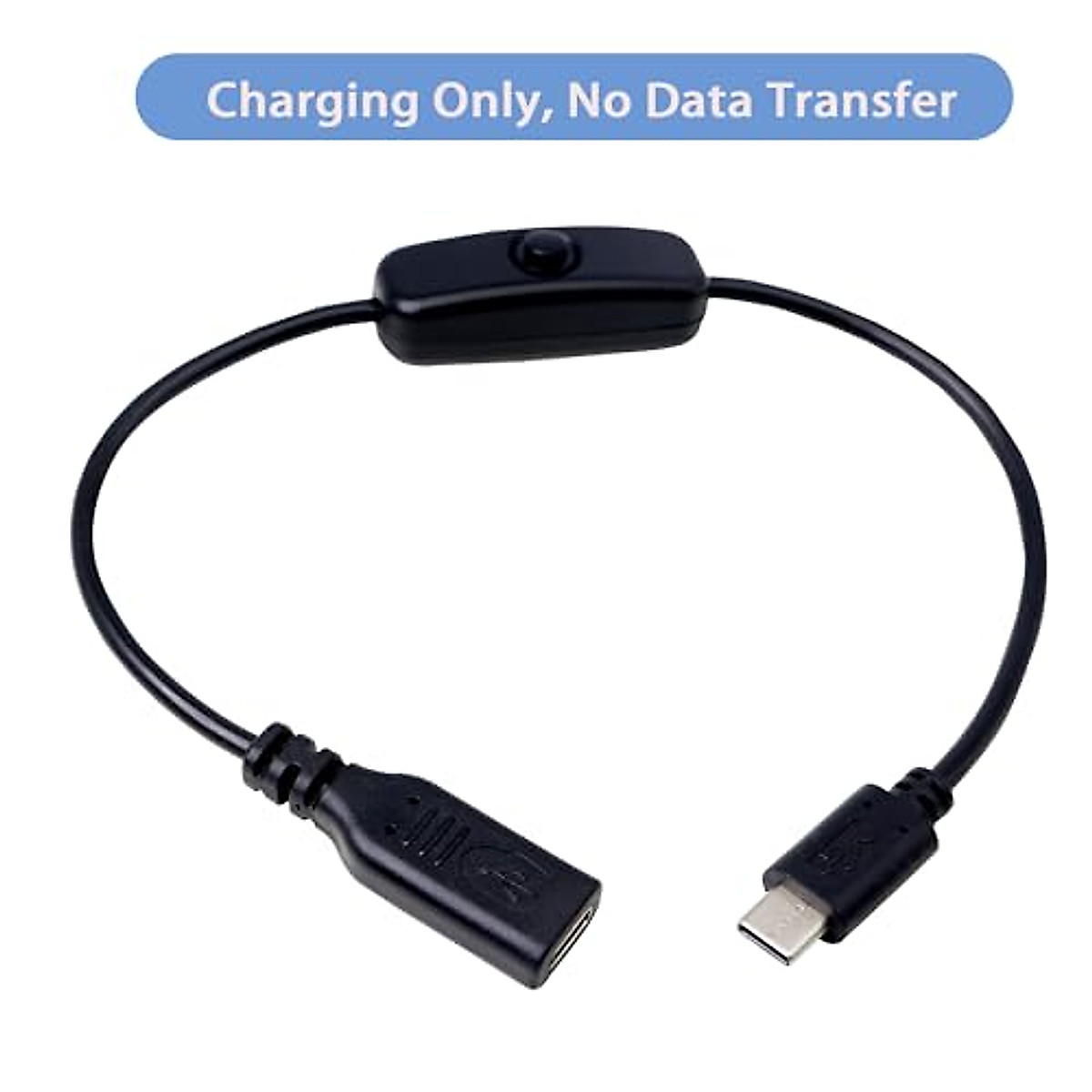 PNGKNYOCN 30cm USB C Male to Female On/Off Switch Cable YOUCHENG for Raspberry Pi 4 (2-Pack)