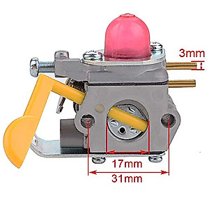 Savior C1U-W18 Carburetor for Poulan Weed Eater Featherlite FL20 FL20C FL25C FL26 FX26S FX26SC FX265 XT260 SST25 SST25C String Trimmer 530071752 530071822 545081808 530071750