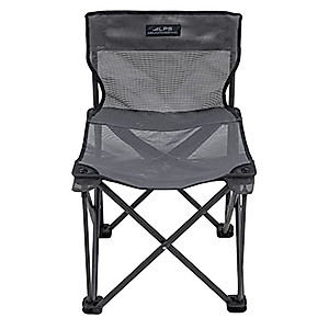 ALPS Mountaineering Adventure Folding Camping Chairs - Durable Mesh Fabric Over Powder Coated Aluminum with Simple Compact Design and Shoulder Carry Bag, Charcoal