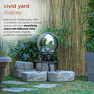 Alpine Corporation GLB292SL Gazing Globe, 10" L x 10" W x 12" H, Silver