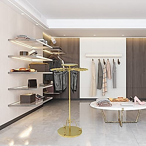 Freestanding Scarf Rack with 30 Rods, Pivoting Round Scarf Display Stand, Height Adjustable Scarf Holder Organizer, Scarf Hanging Rack for Boutique Clothing Store Home